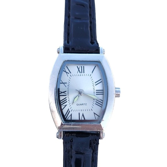 SKC | Accessories | Vintage Ladies 22mm Skc Quartz Watch Leather Roman ...